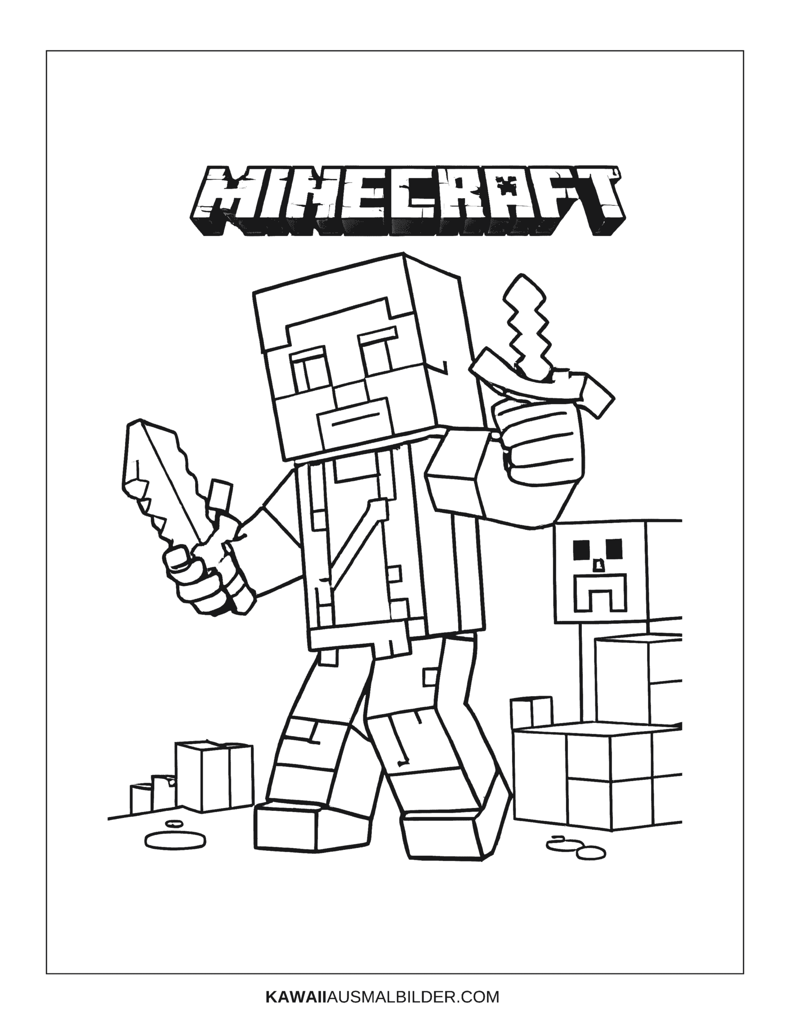 Kostenlose Minecraft Ausmalbilder zum Ausdrucken [PDF] - Kostenlose ...