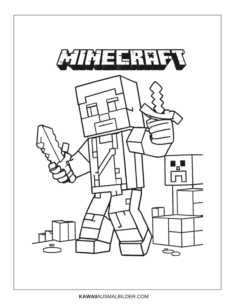 Kostenlose Minecraft Ausmalbilder zum Ausdrucken [PDF] - Kostenlose ...