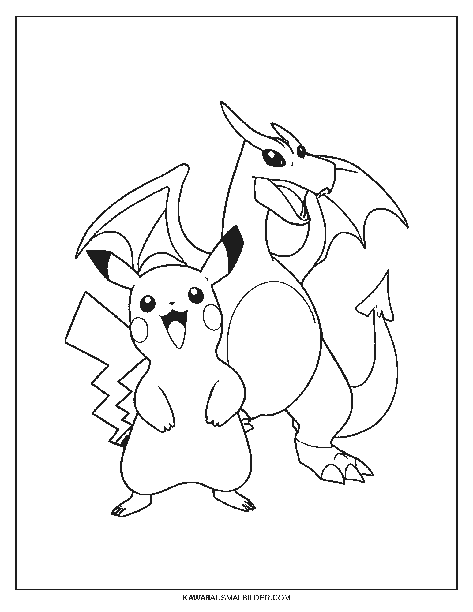 Pikachu Ausmalbilder zum Ausdrucken für Kinder [PDF] - Kostenlose ...
