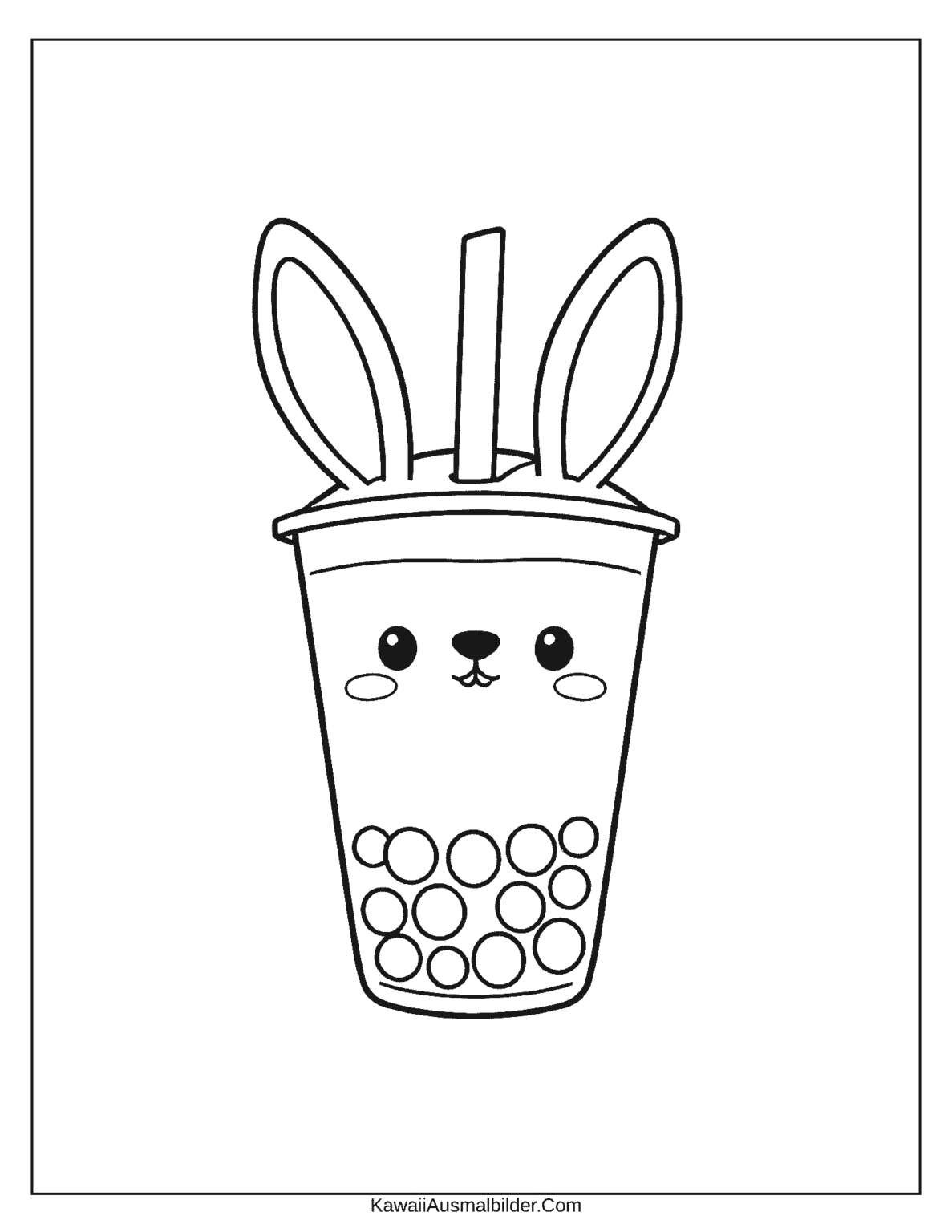 Kostenlose bubble tea Ausmalbilder zum Ausdrucken [PDF] - Kaaii Ausmalbilder